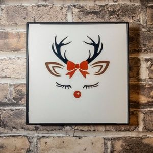 Holiday | Girly Reindeer Christmas Frame | Poshmark